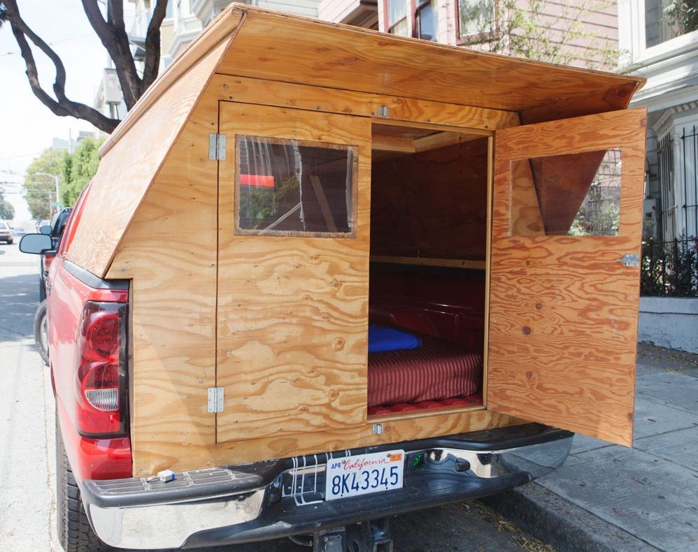 Man Designs Builds Wooden Micro Truck Camper