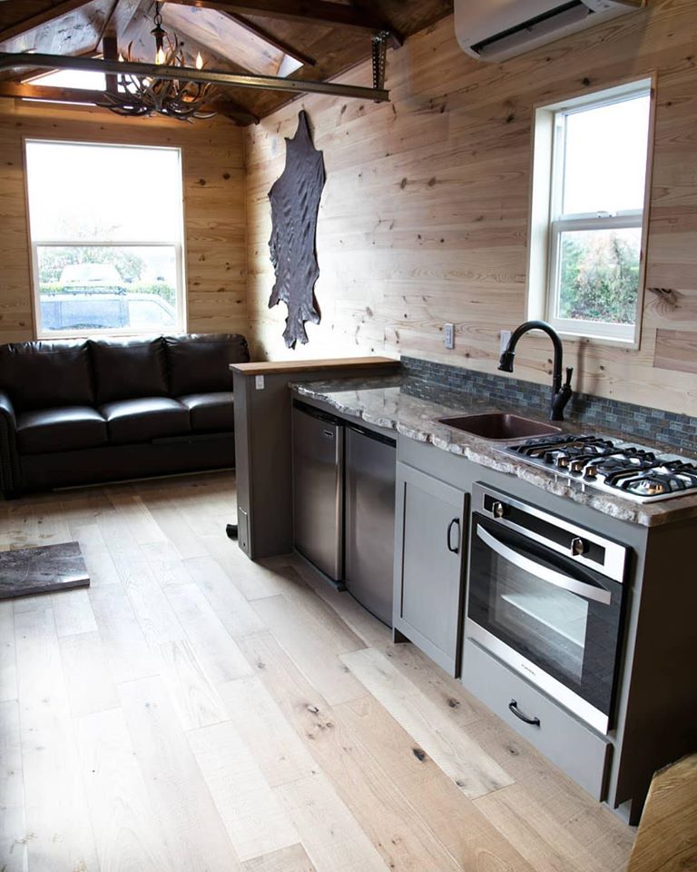 Rustic Lodge Custom Tiny Home by Tiny Heirloom