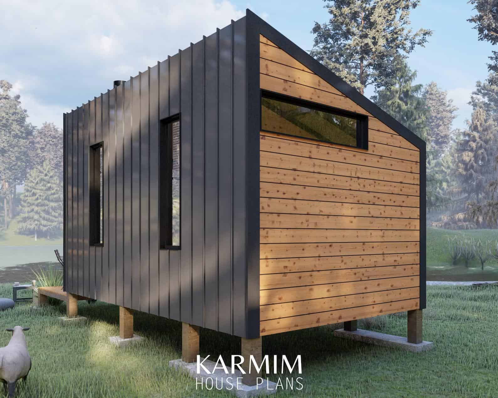 180 Sq. Ft. Nordic Style Tiny House Plans