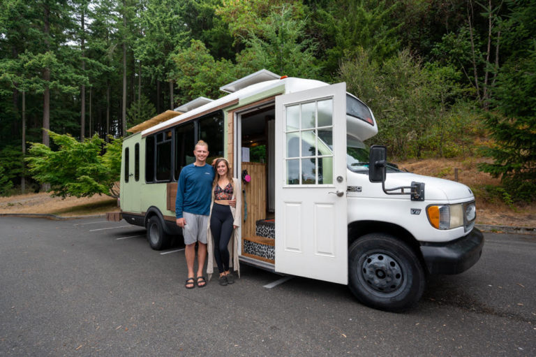 Their Boho Shuttle Bus Conversion