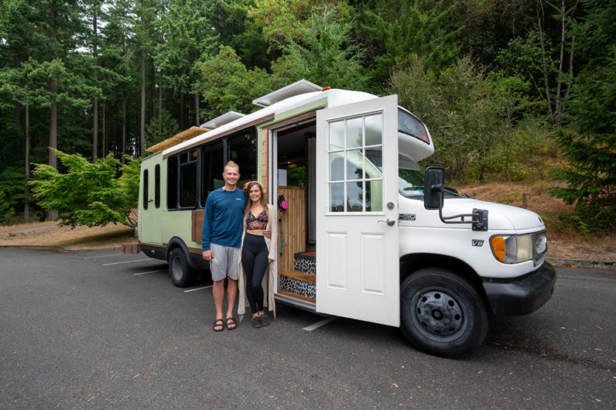 Their Boho Shuttle Bus Conversion