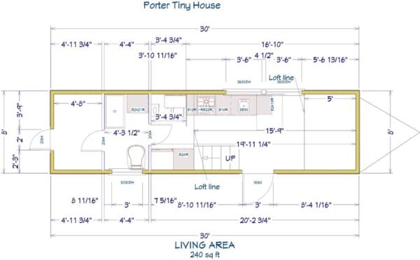 350 Sq. Ft. Porter Tiny House with Double Lofts