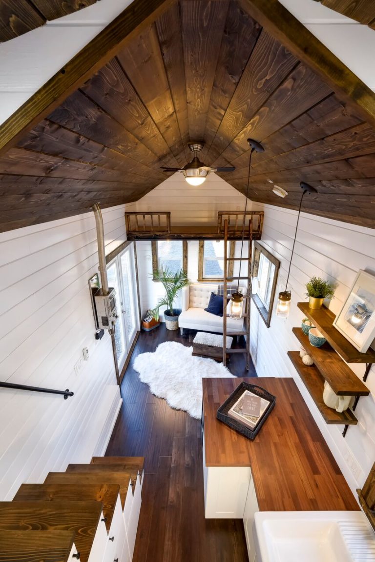 Light Hardwood In Tiny Home