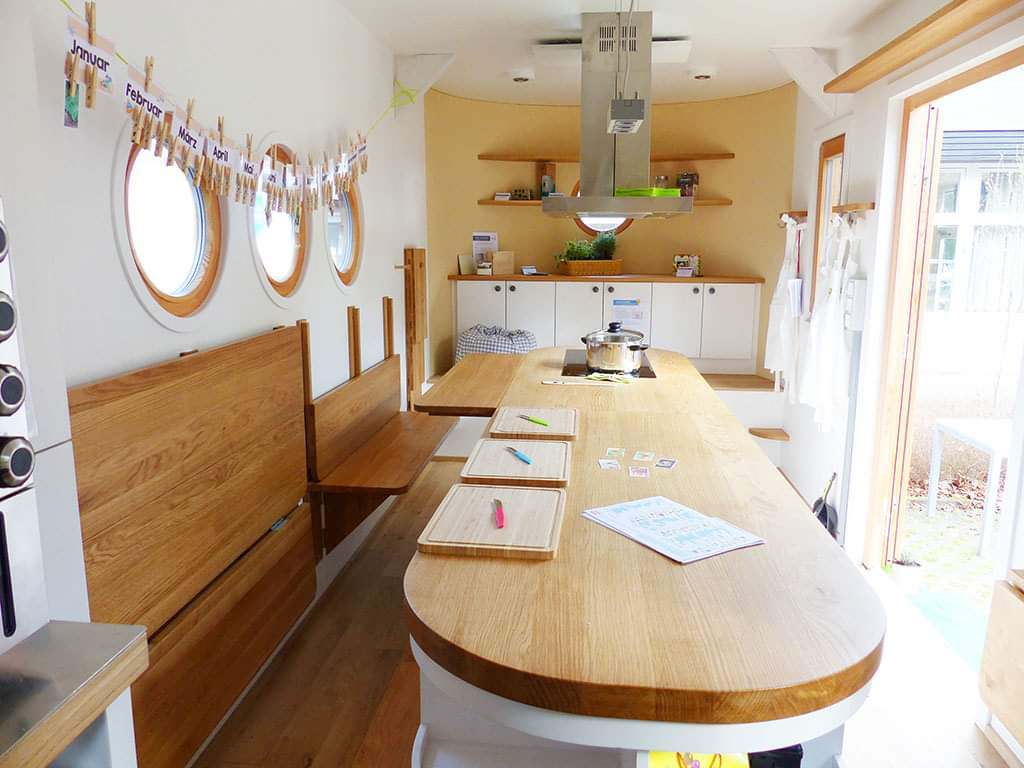 Kid’s Chef School Tiny House Built by Wohnwagon