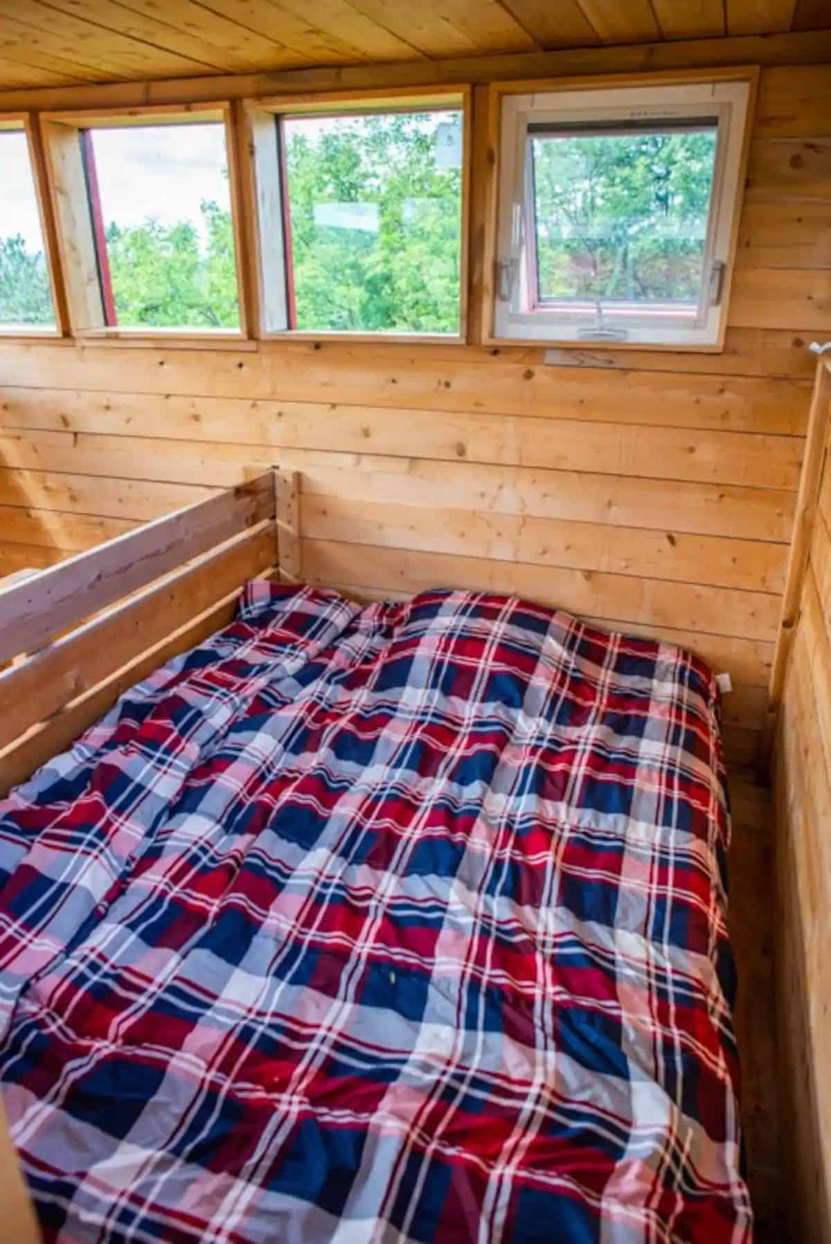 Tiny Red Cube Cabin in Castleton, Ontario