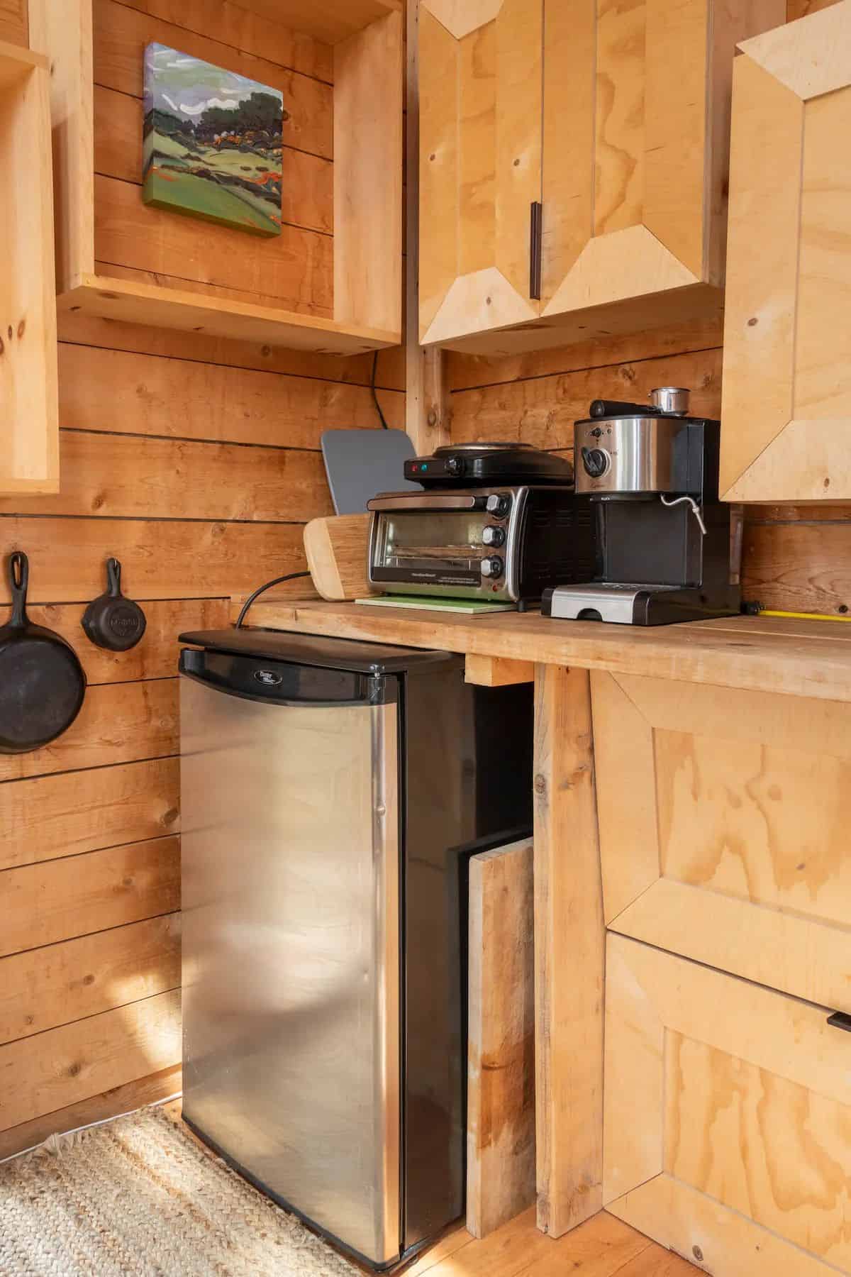 Tiny Red Cube Cabin in Castleton, Ontario