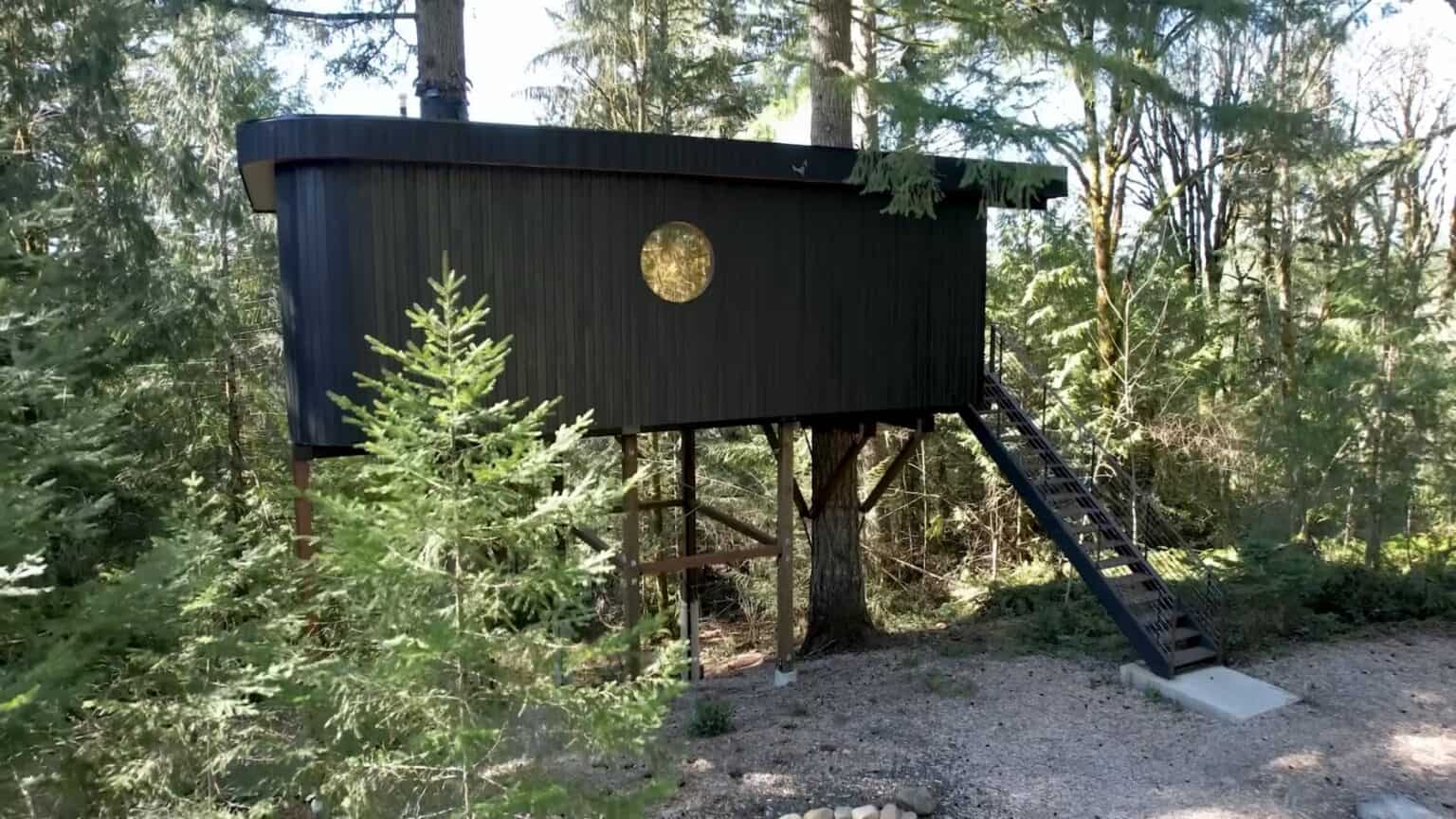 Black Crane Treehouse for Artist Residency