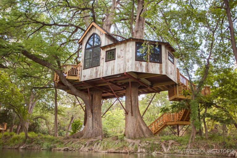 The Amazing Chapelle Treehouse Built on Twin Cypress Trees, by Nelson ...