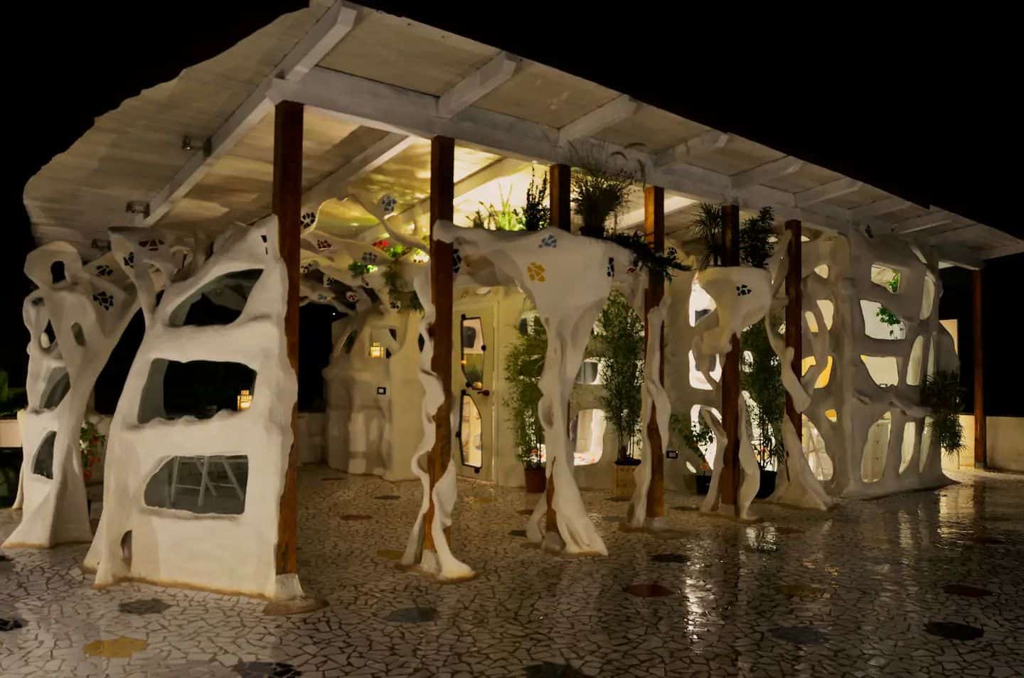 One-of-a-kind Coral Mosaic Sculpture Villa Tiny Home