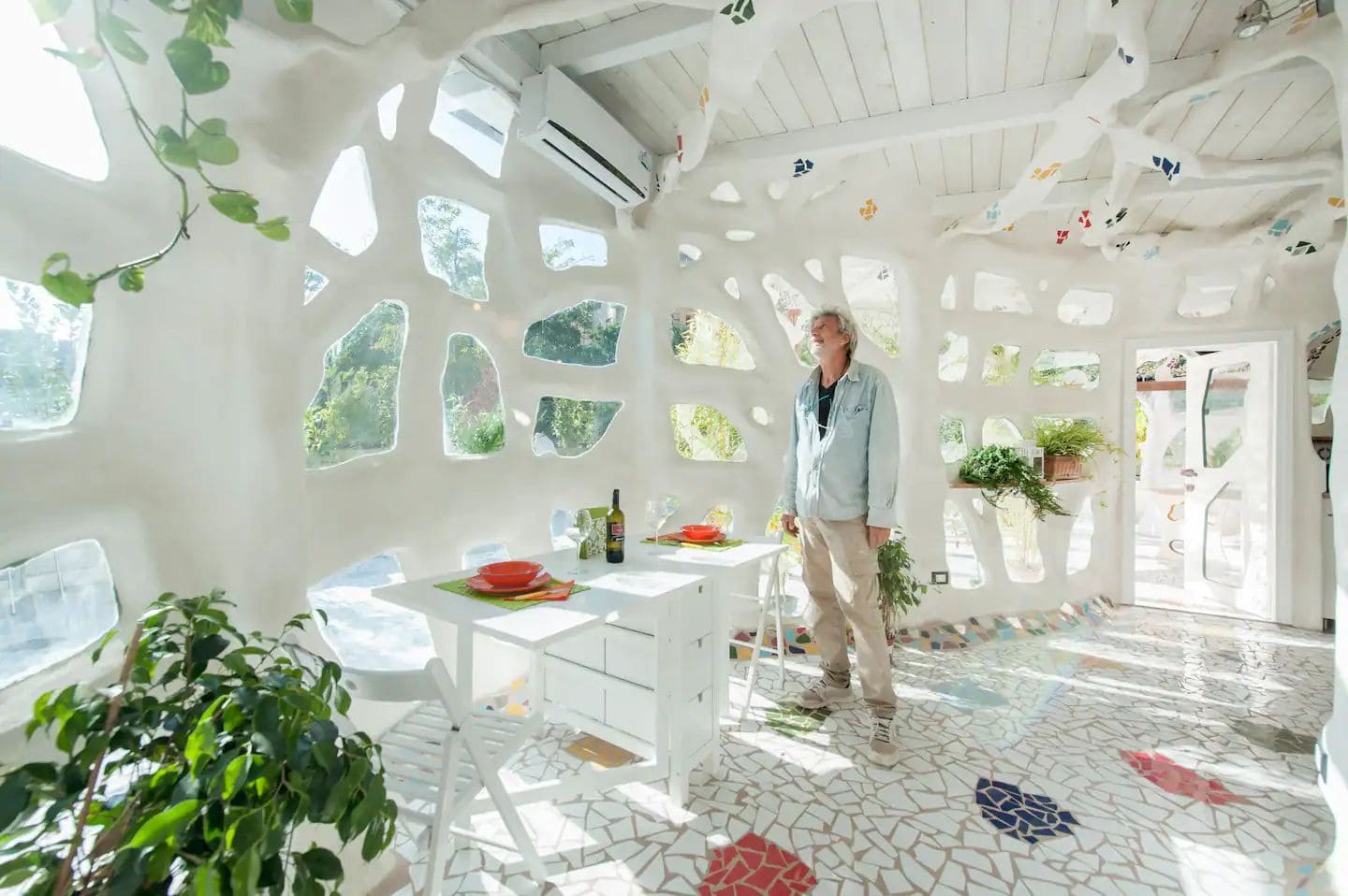 One-of-a-kind Coral Mosaic Sculpture Villa Tiny Home