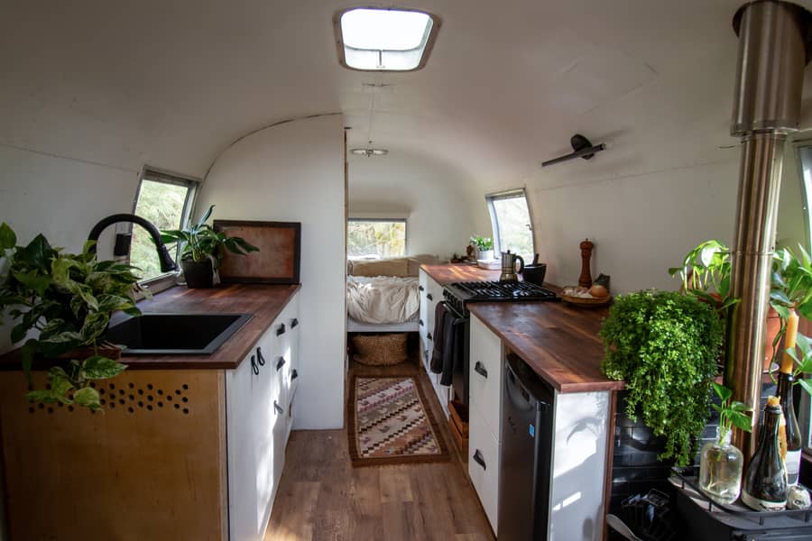 Couple Transforms A Vintage Airstream into Gorgeous Tiny Home