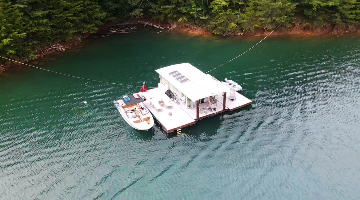 Couple Turns Shed into a Floating Cottage