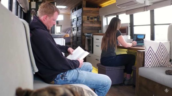 Couple’s Bus Conversion Built To Fit A Growing Family