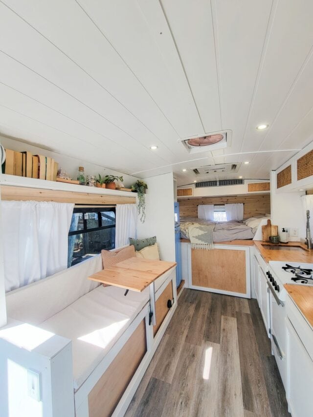 Their Third Vehicle Conversion: A Shuttle Bus Tiny House