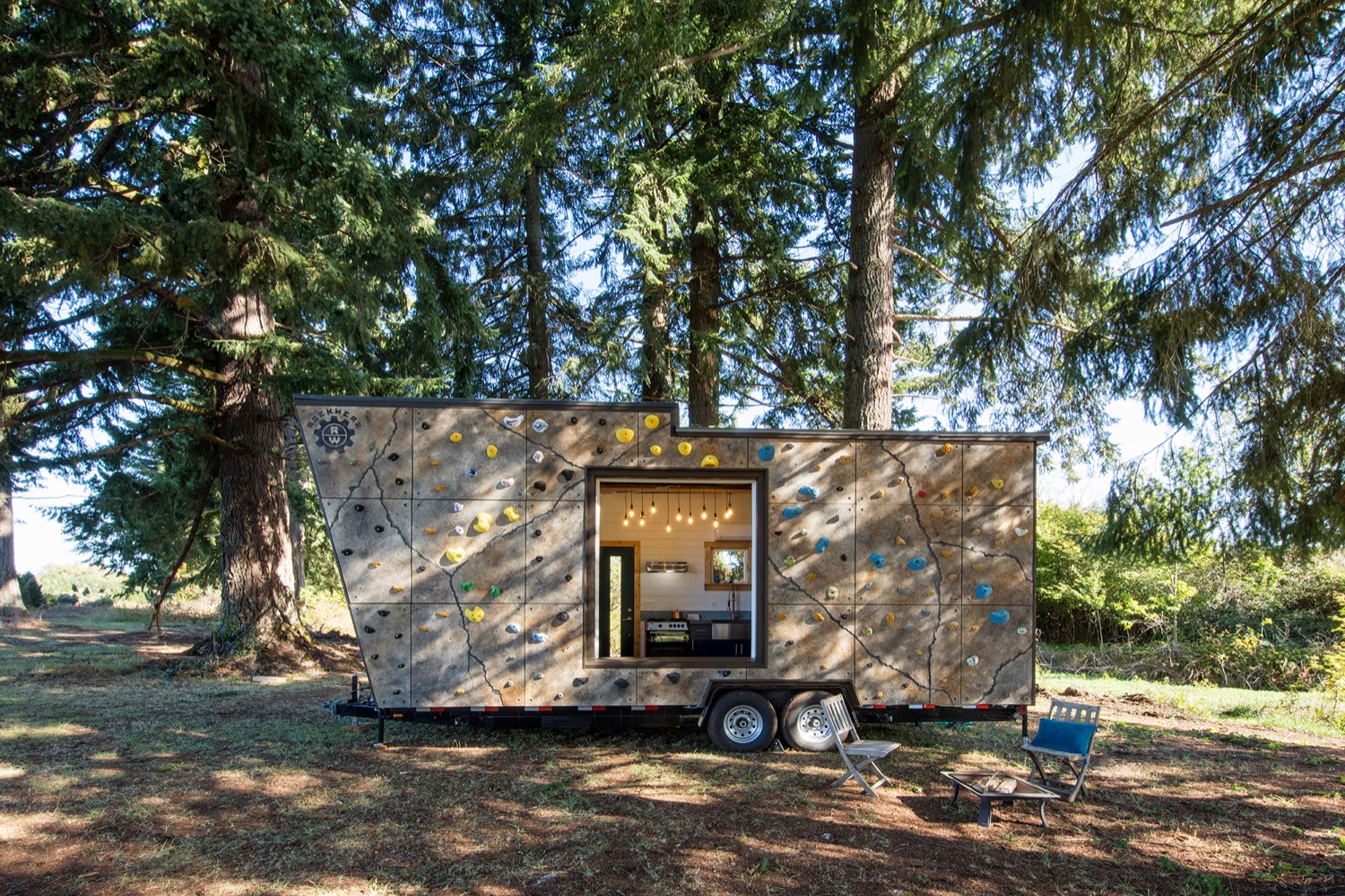 Couple's Rock Climbing Tiny House with Amazing Bathroom