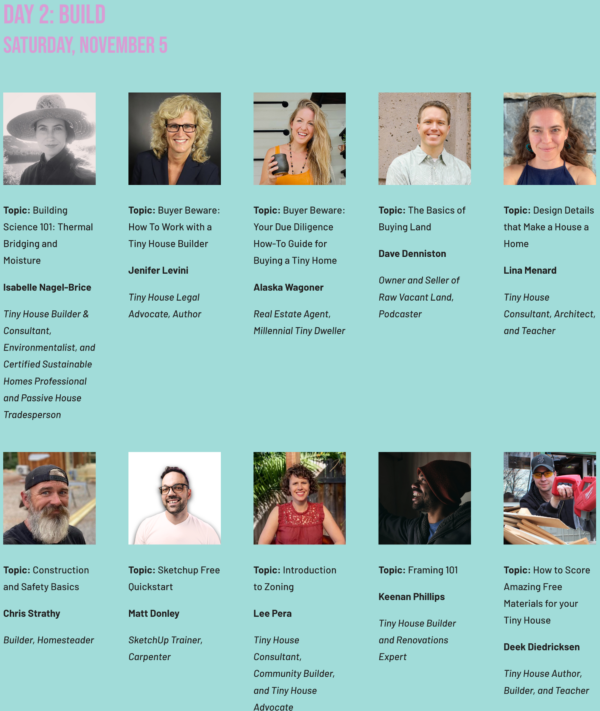 Free Tiny House Summit November 4-6, 2022