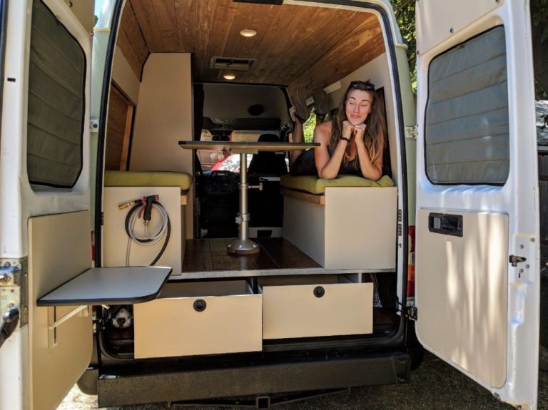 Diesel Sprinter Conversion with High Roof and Rhino Liner Paint Job