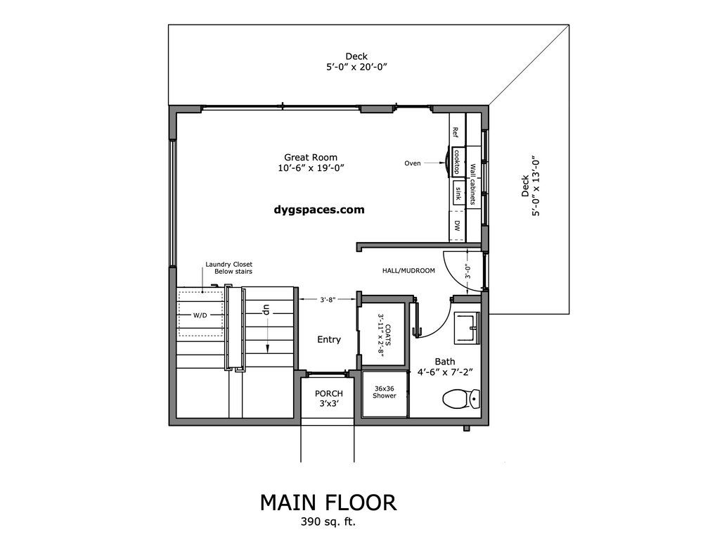 Dois: 2 Bed 2 Bath Cube Cabin Plans (For Sale)