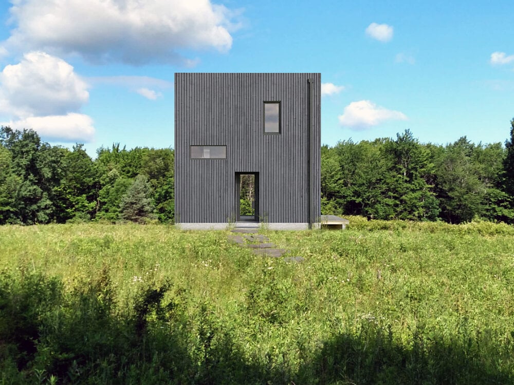 Dois: 2 Bed 2 Bath Cube Cabin Plans (For Sale)