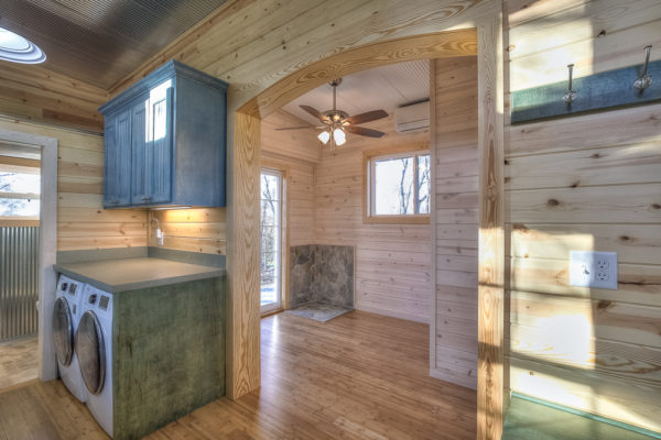 Double-Wide Container Home with Rustic Interior