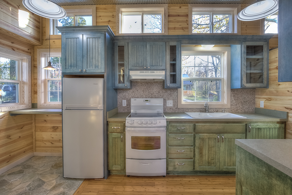 Double-Wide Container Home with Rustic Interior