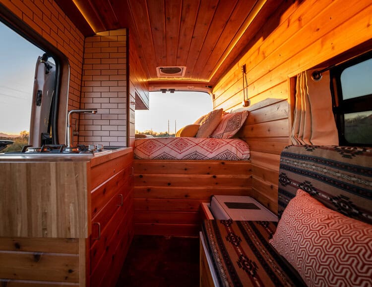 Amazing Transit Boho Vans Conversion with Huge Pantry