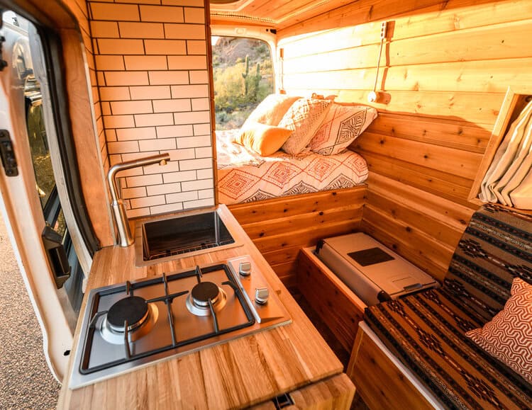Amazing Transit Boho Vans Conversion with Huge Pantry