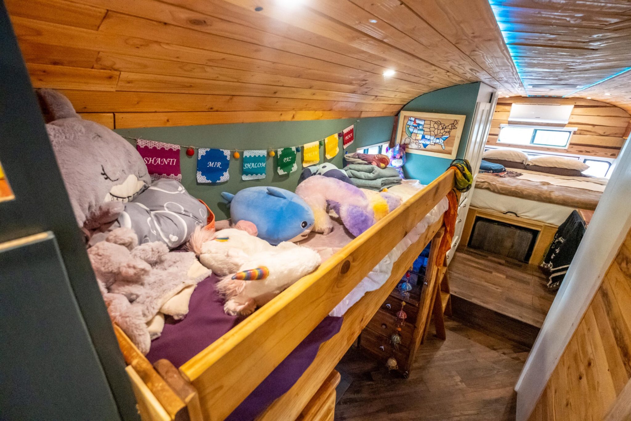 Family-Friendly Skoolie Conversion w Raised Roof For Sale.
