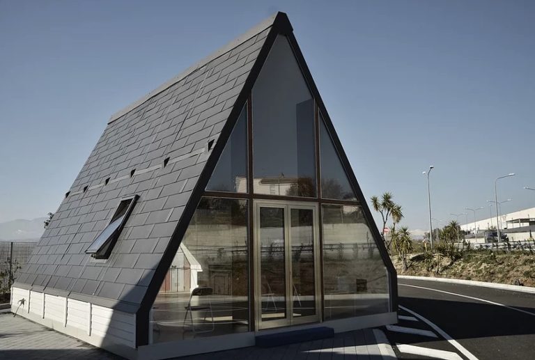Foldable Prefab A-frame Cabin by MADI in Italy… The MADI House