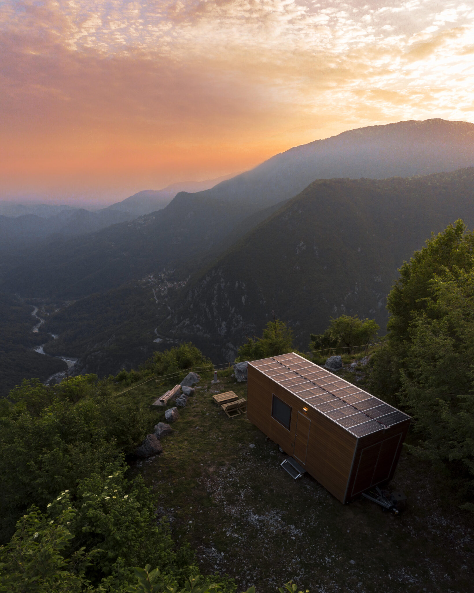 Friland Tiny House on Northern Italian Cliff