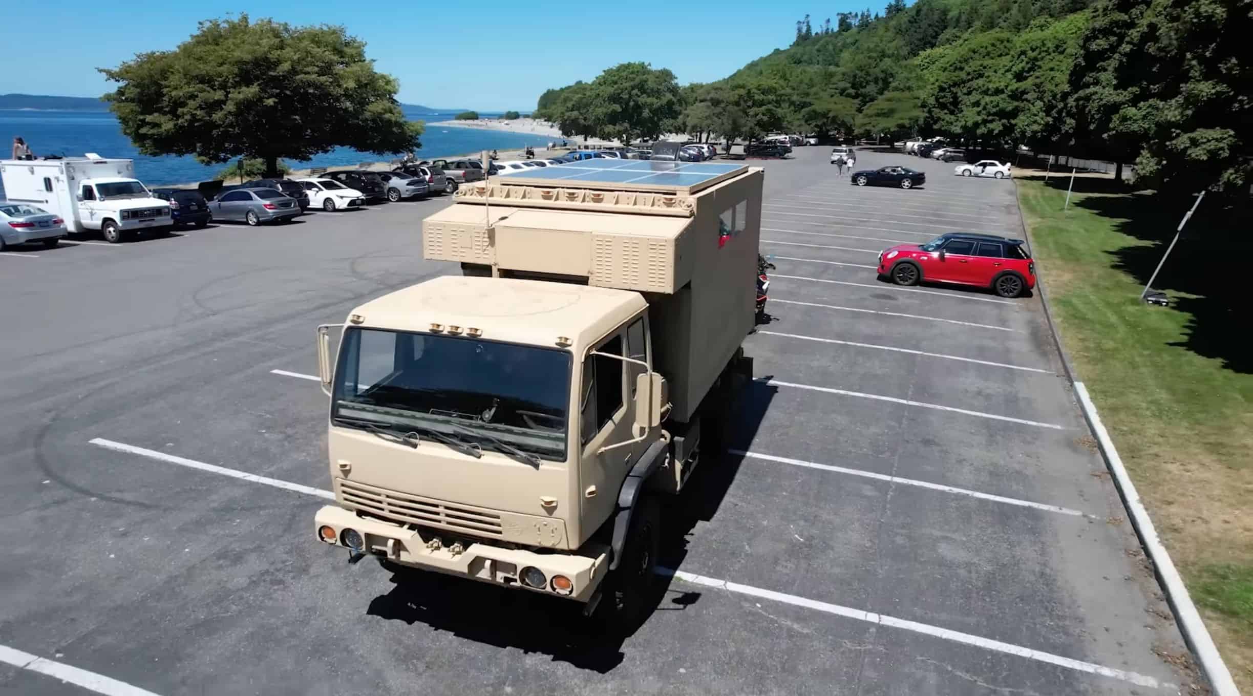 His Epic Military Overlander with Lift Bed & Bathroom