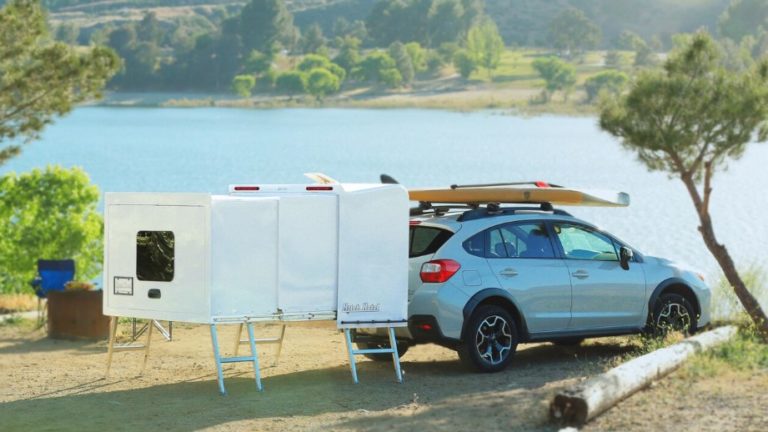Hitch Hotel: A Tiny Expanding Camper that Attaches to the Hitch of Your Car