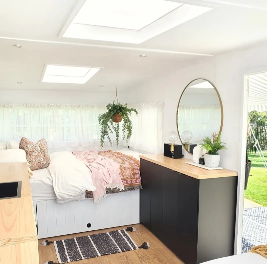 Their Vintage Caravan Remodel