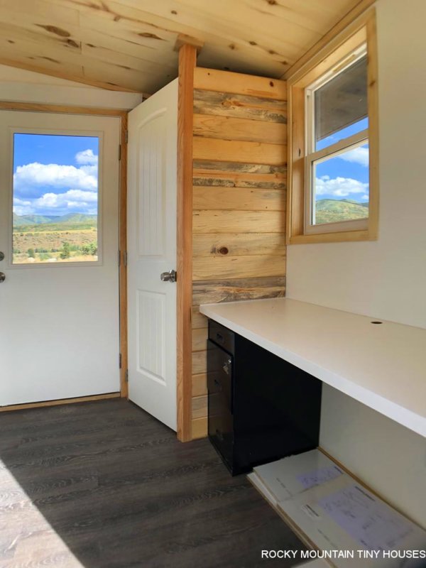 Tiny Off-Grid Carpool Kiosk by Rocky Mountain Tiny Houses