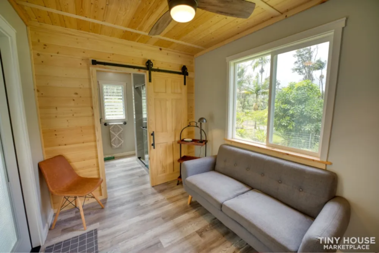 Insulated Semi-Truck Trailer Tiny House For Sale w/ Downstairs Bedroom