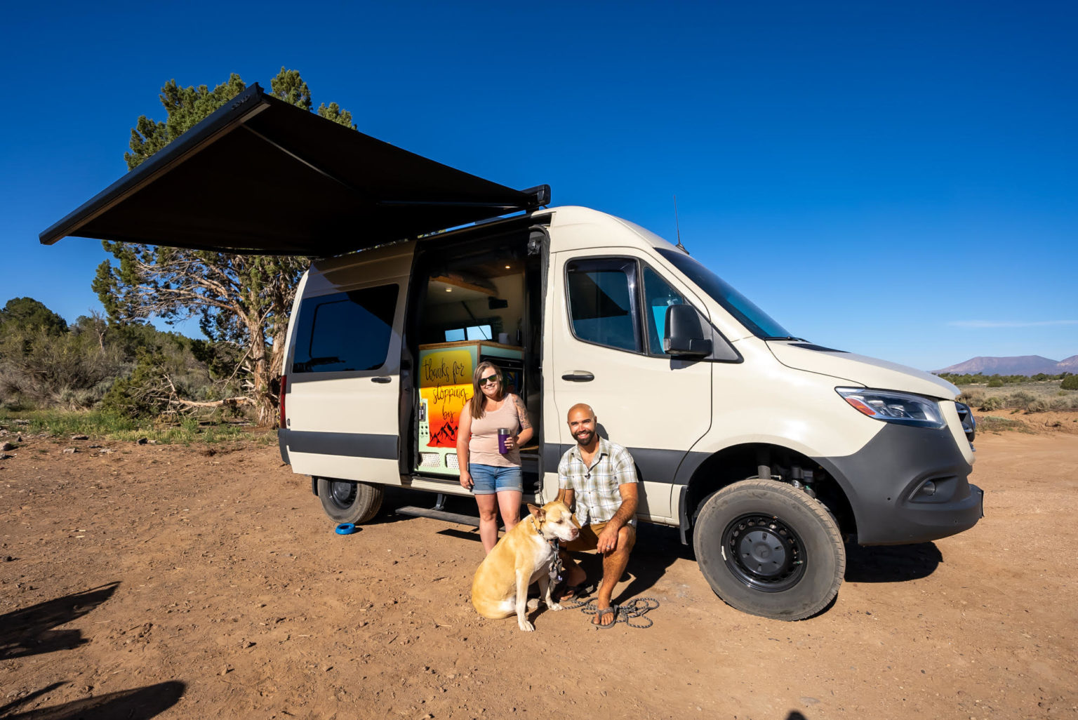 Couple’s Van Life in their DIY Sprinter