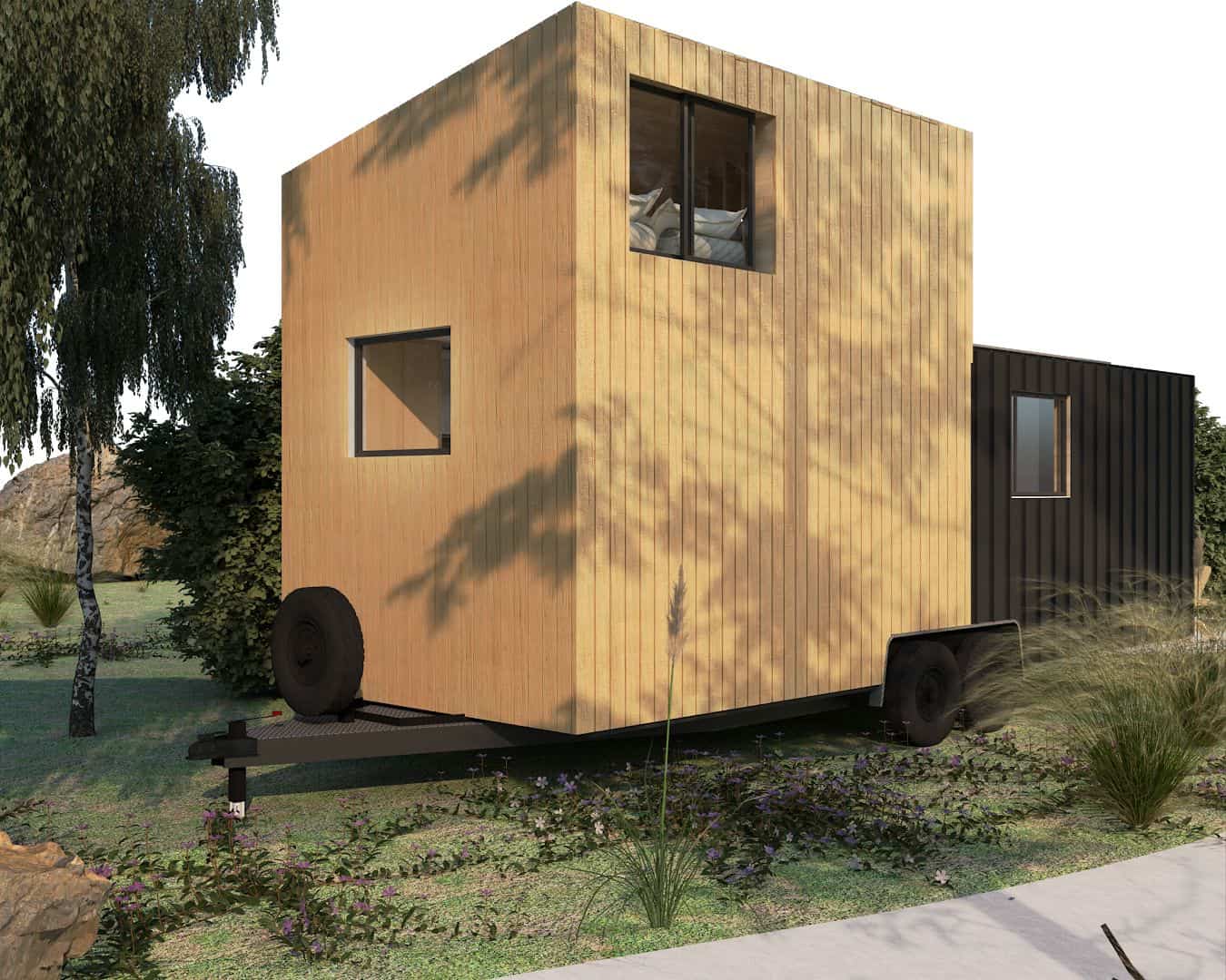 Lumina: Sleek & Modern 24 ft Tiny House Plans