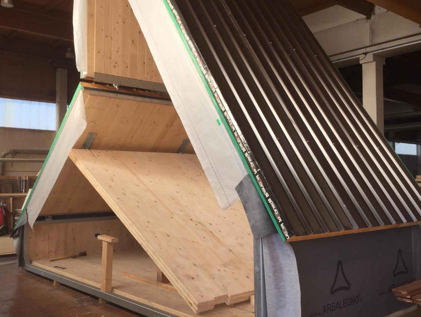 Foldable Prefab A-frame Cabin by MADI in Italy… The MADI House