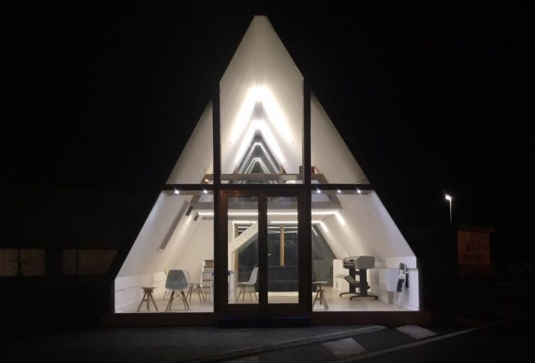 Foldable Prefab A-frame Cabin by MADI in Italy… The MADI House
