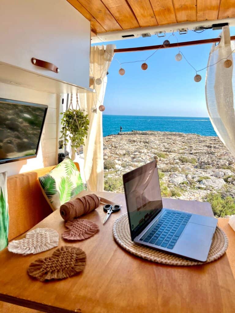 Creative Lifestyle in her Gorgeous DIY Van Conversion