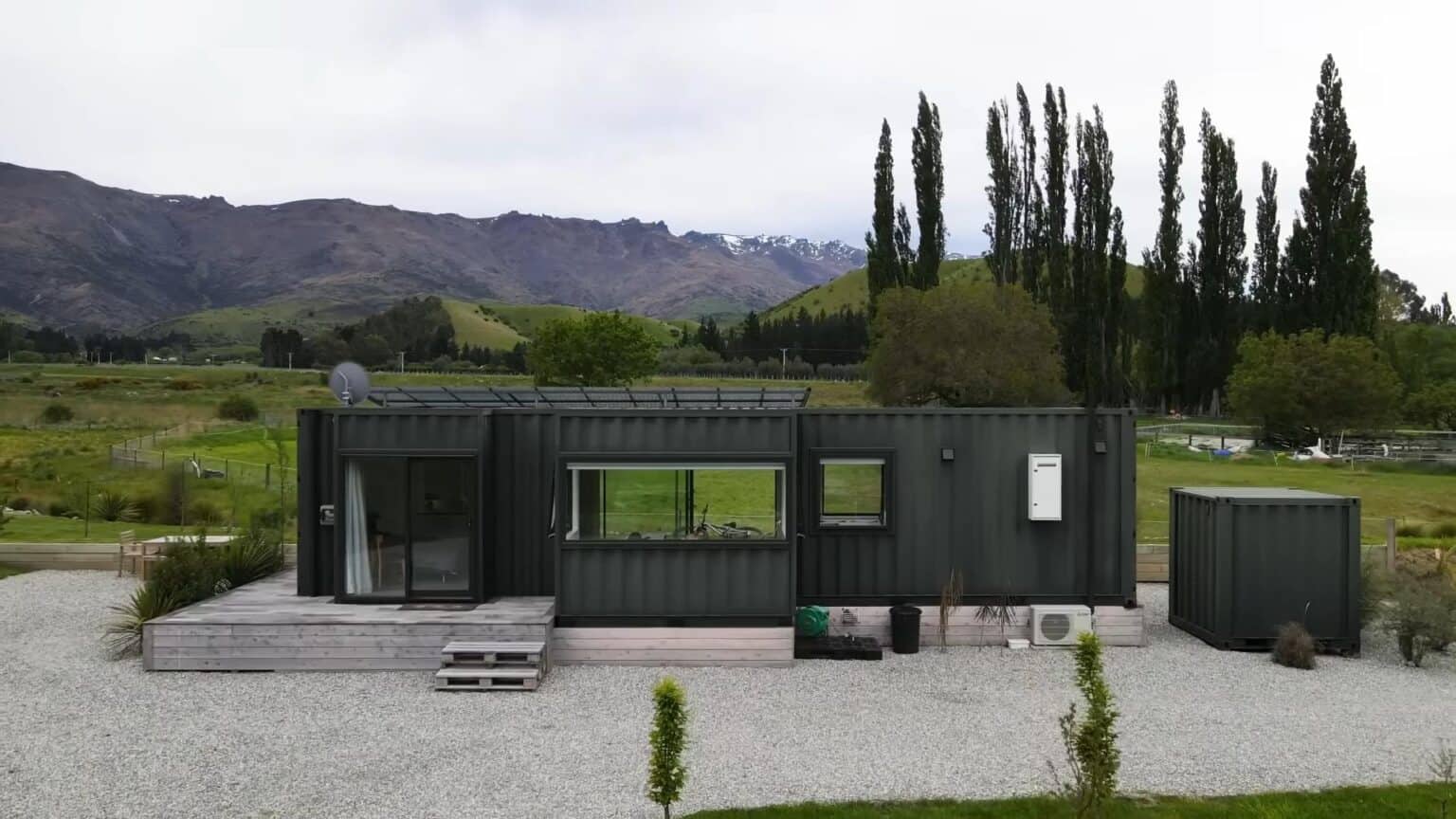 His 377 Sq. Ft. Expanded Container Home