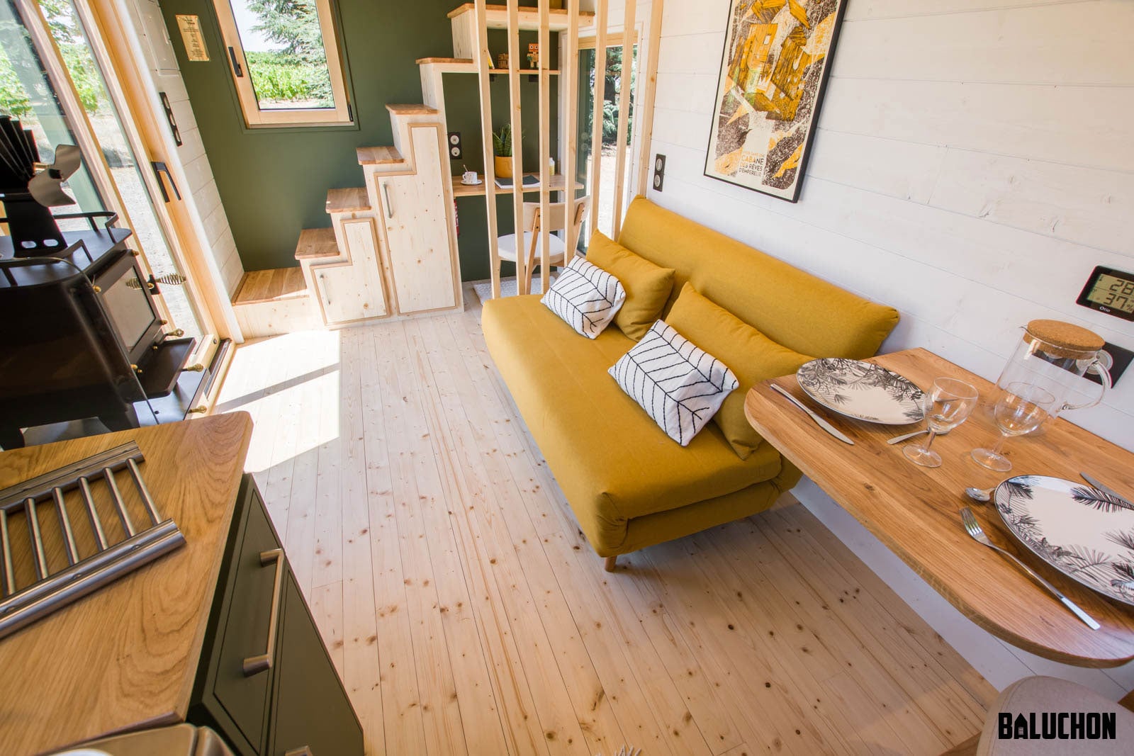 His Full Time Tiny House with a Home Office