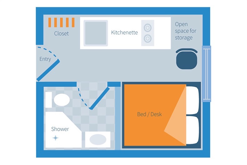 Nano Studio: 140 Sq. Ft. Micro Apartment for Students