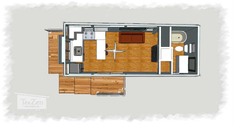 22′ Open Concept TexZen Tiny House