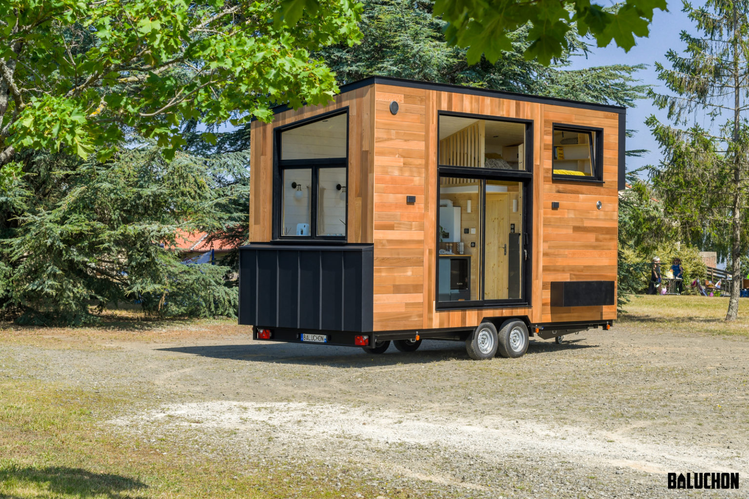Barbara’s Baluchon Tiny House with Folding Step-Stool Built-In