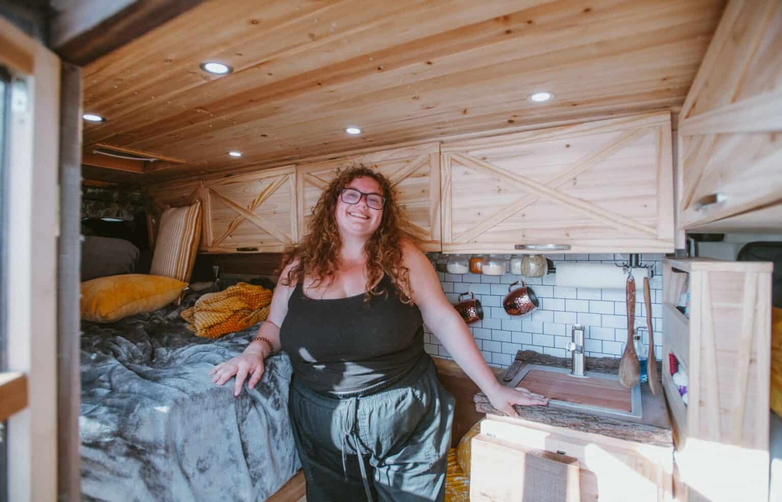 Stealth Cargo Van Life with Her Pets
