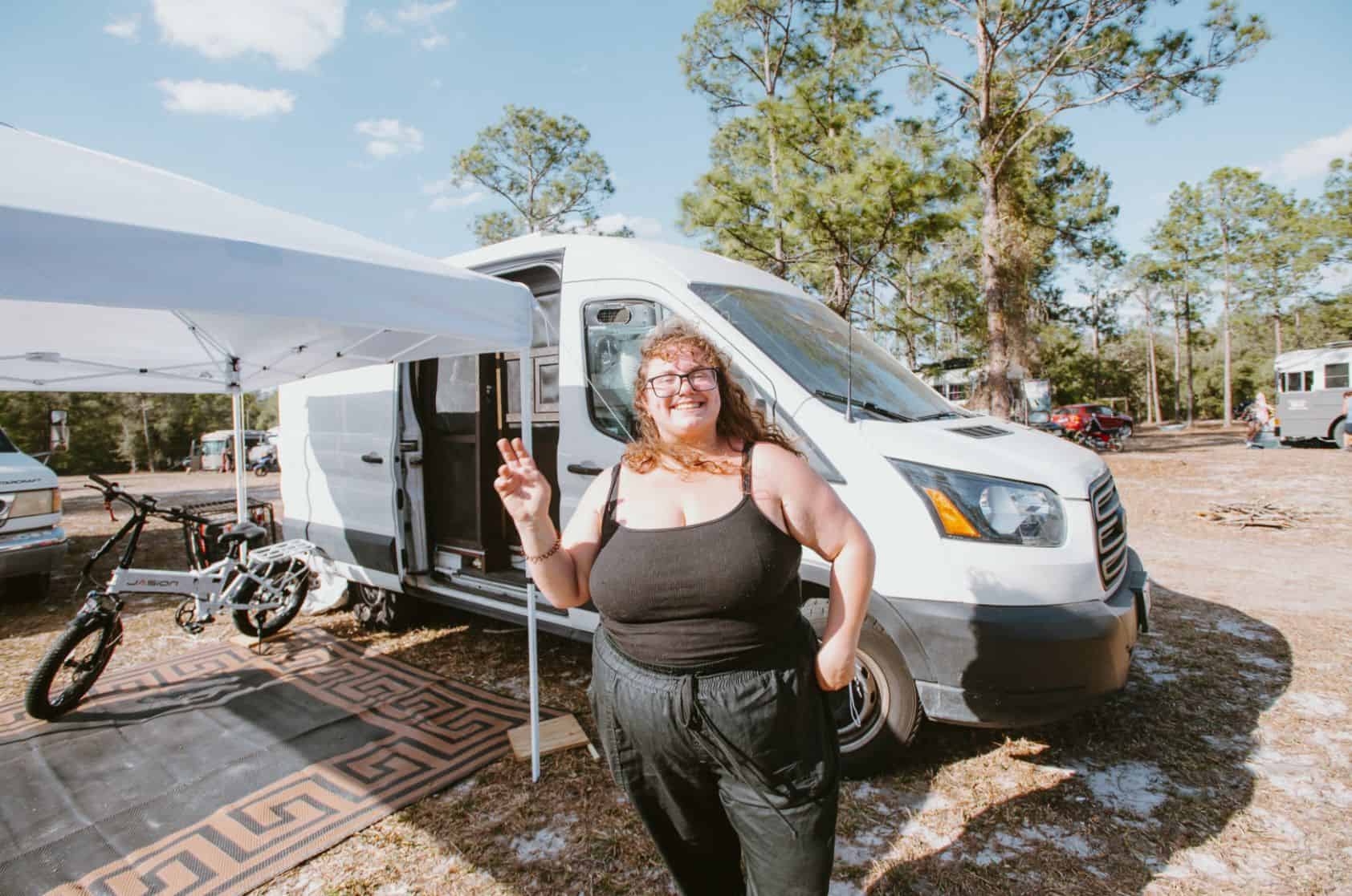 Stealth Cargo Van Life with Her Pets