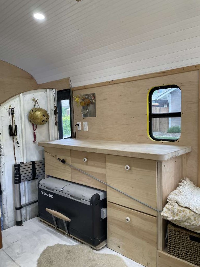 Short School Bus With Raised Roof