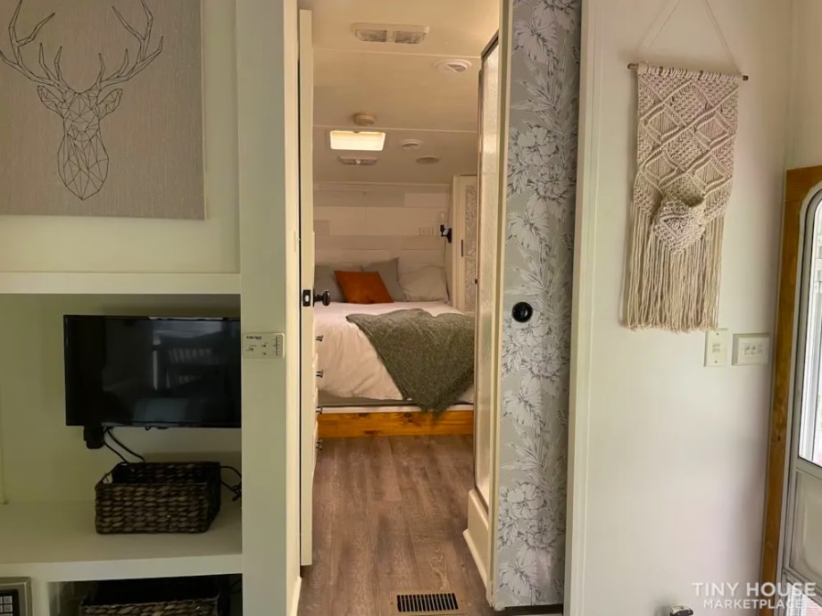 Renovated 5th Wheel RV Turned Tiny Cottage On Wheels