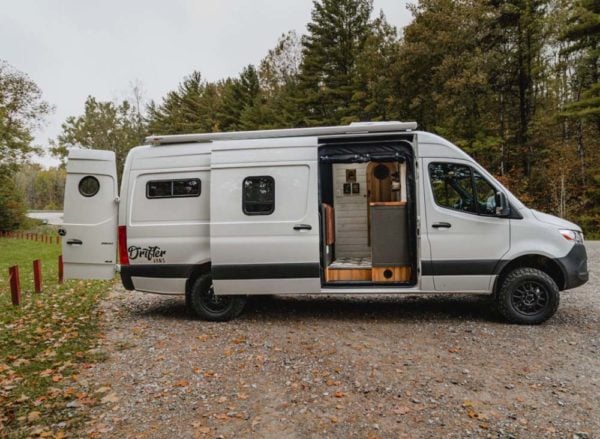 The Custom ‘Rustic Cabin’ Van Conversion by Drifter Vans